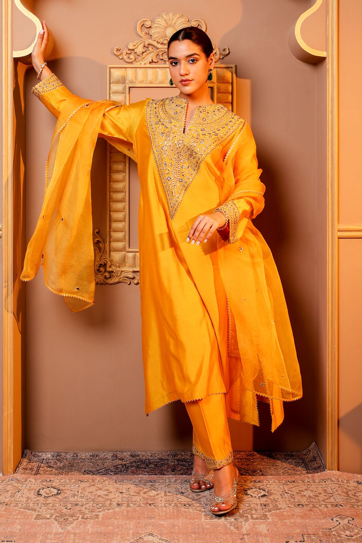 Yellow Radiance Embroidered Salwar Kameez Set — GAIA by Archie